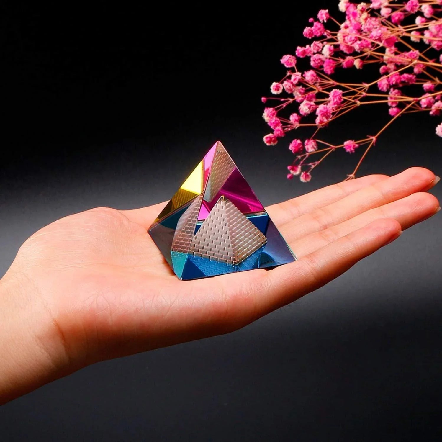 Feng Shui Crystal Pyramid for Positive Energy, Vastu Correction, Good ...