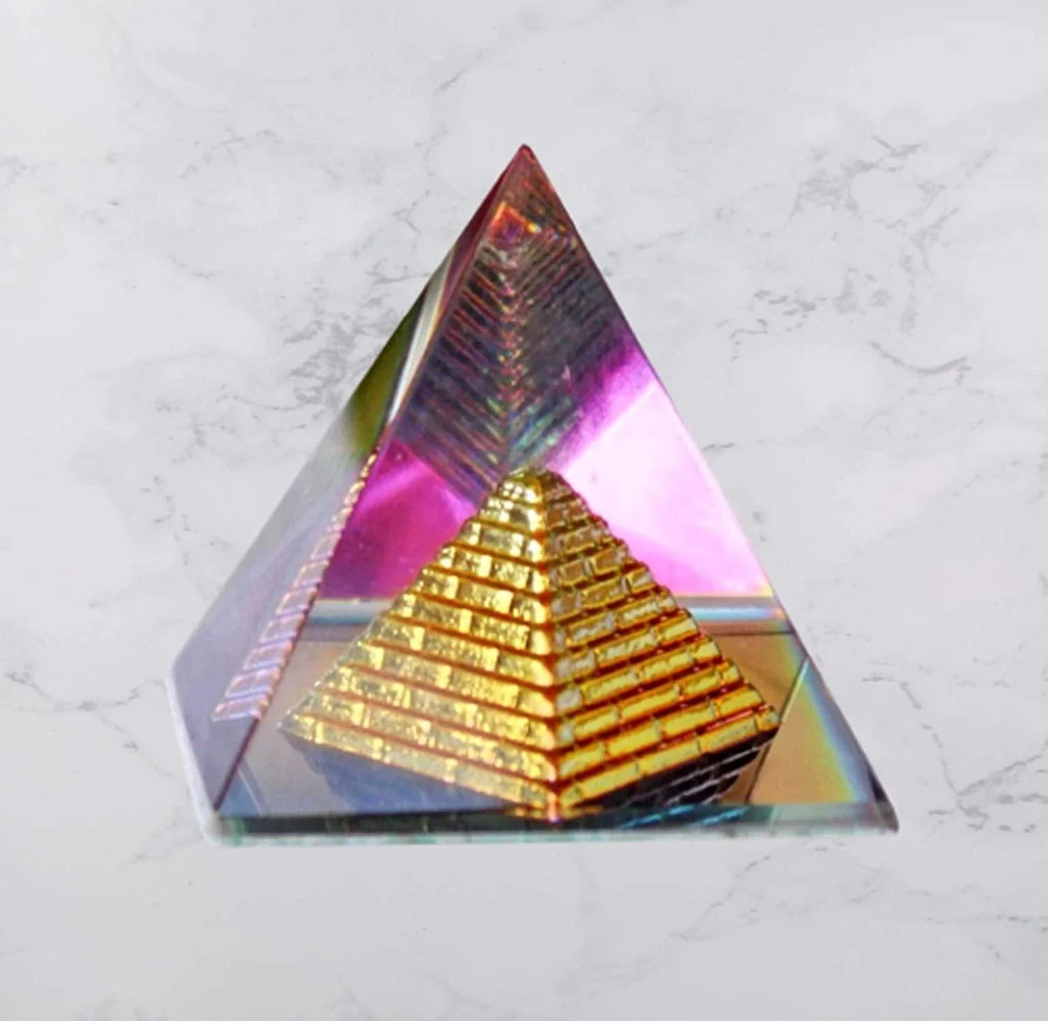 Feng Shui Crystal Pyramid for Positive Energy, Vastu Correction, Good ...